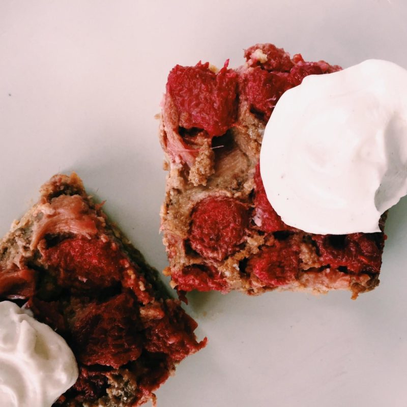Raspberry rhubarb bars - Melissa's Healthy Kitchen