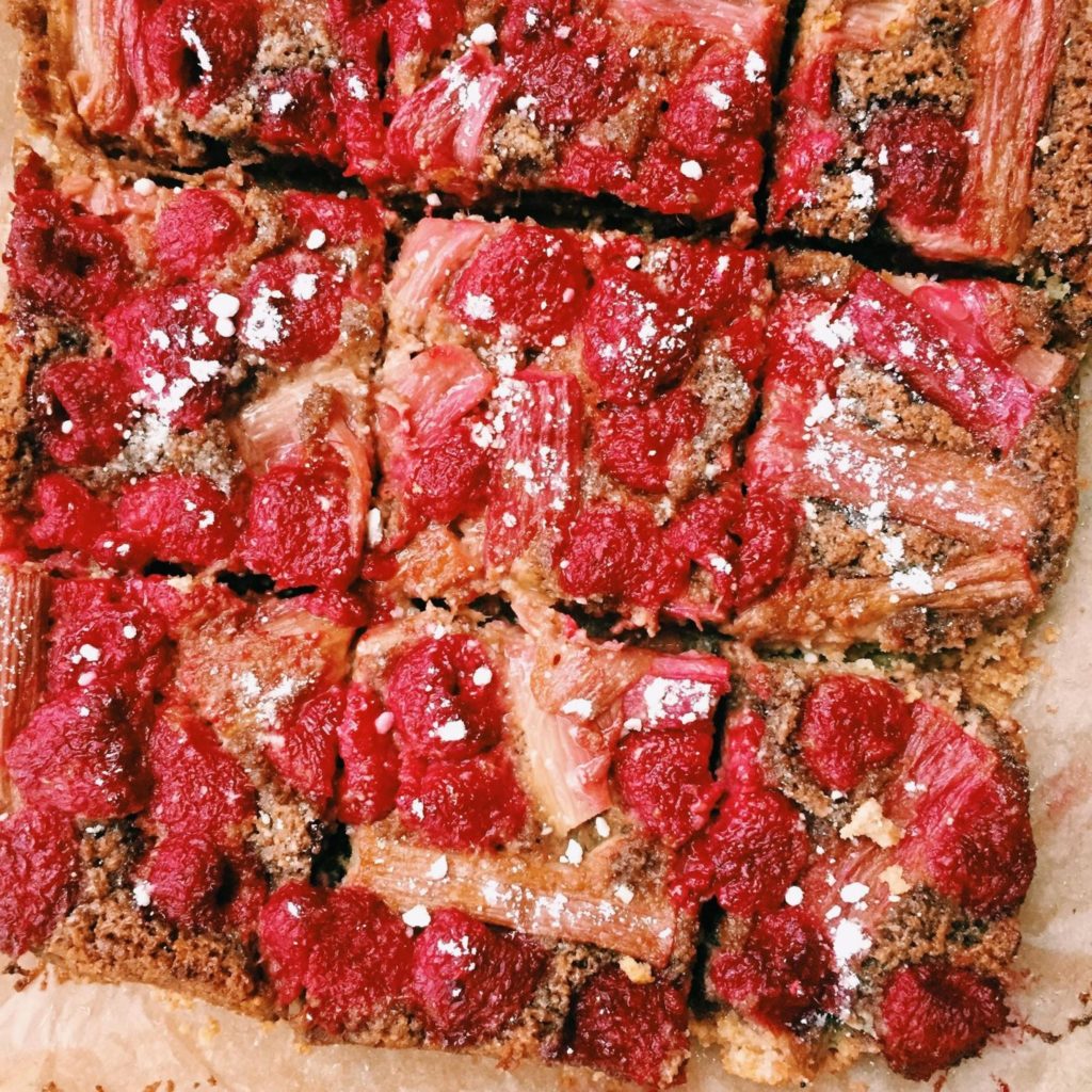 Raspberry rhubarb bars - Melissa's Healthy Kitchen