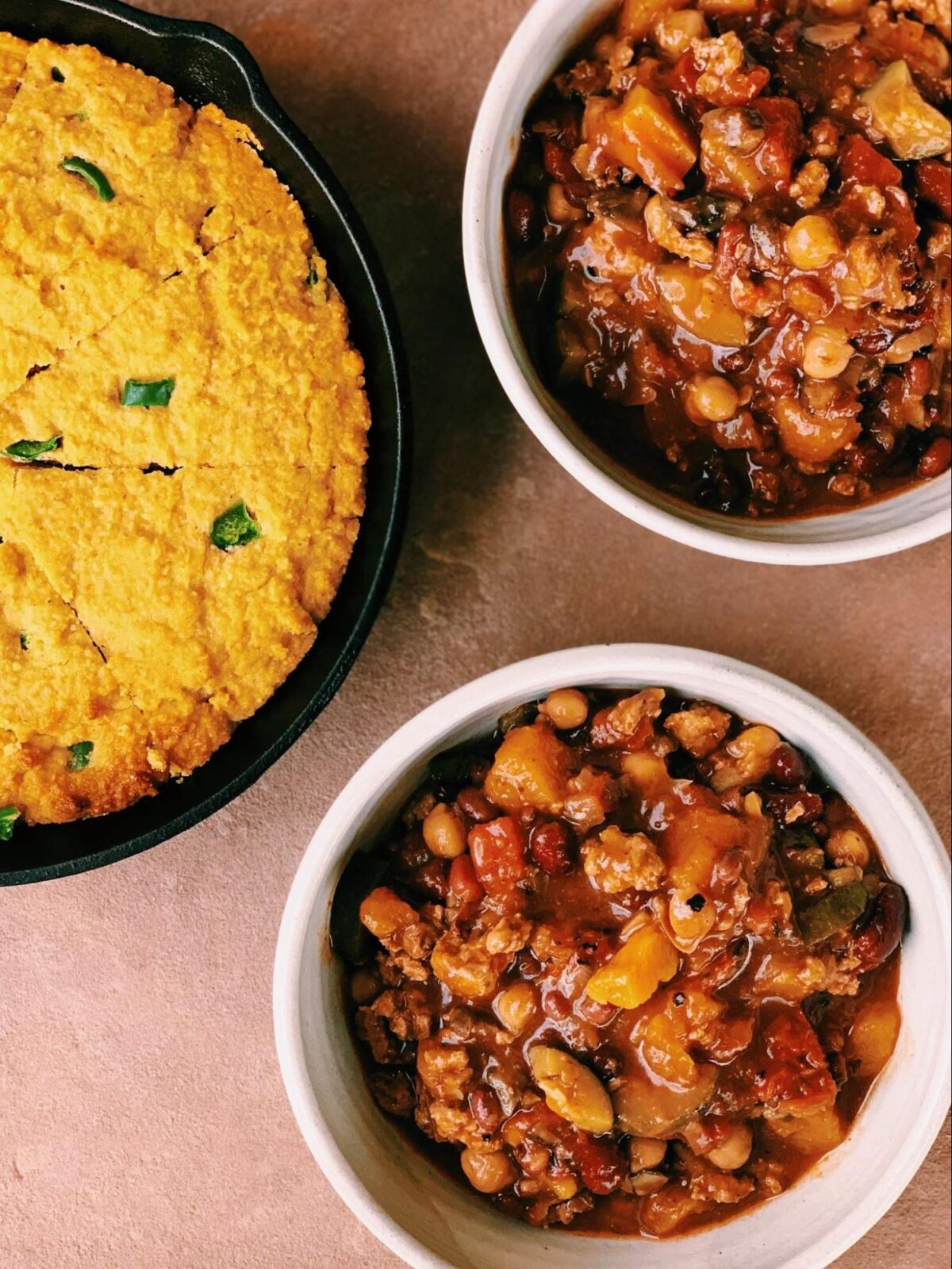 Loaded Chili and Cornbread - Melissa's Healthy Kitchen