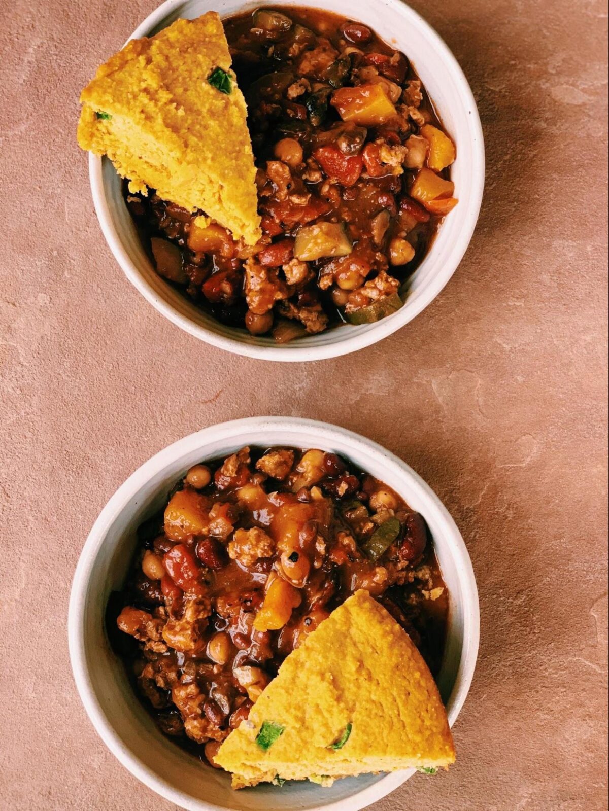Loaded Chili and Cornbread - Melissa's Healthy Kitchen