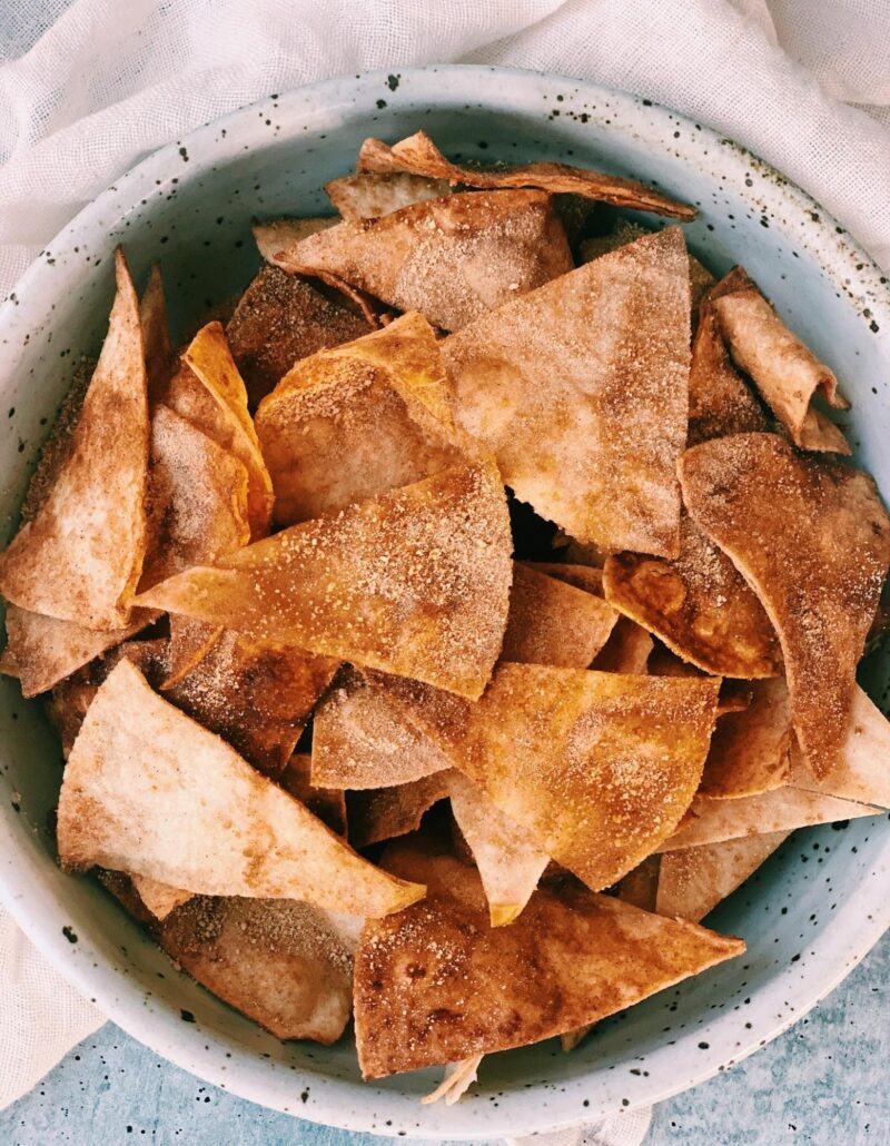 Air Fried Cinnamon Sugar Chips (Buñuelos) - Melissa's Healthy Kitchen