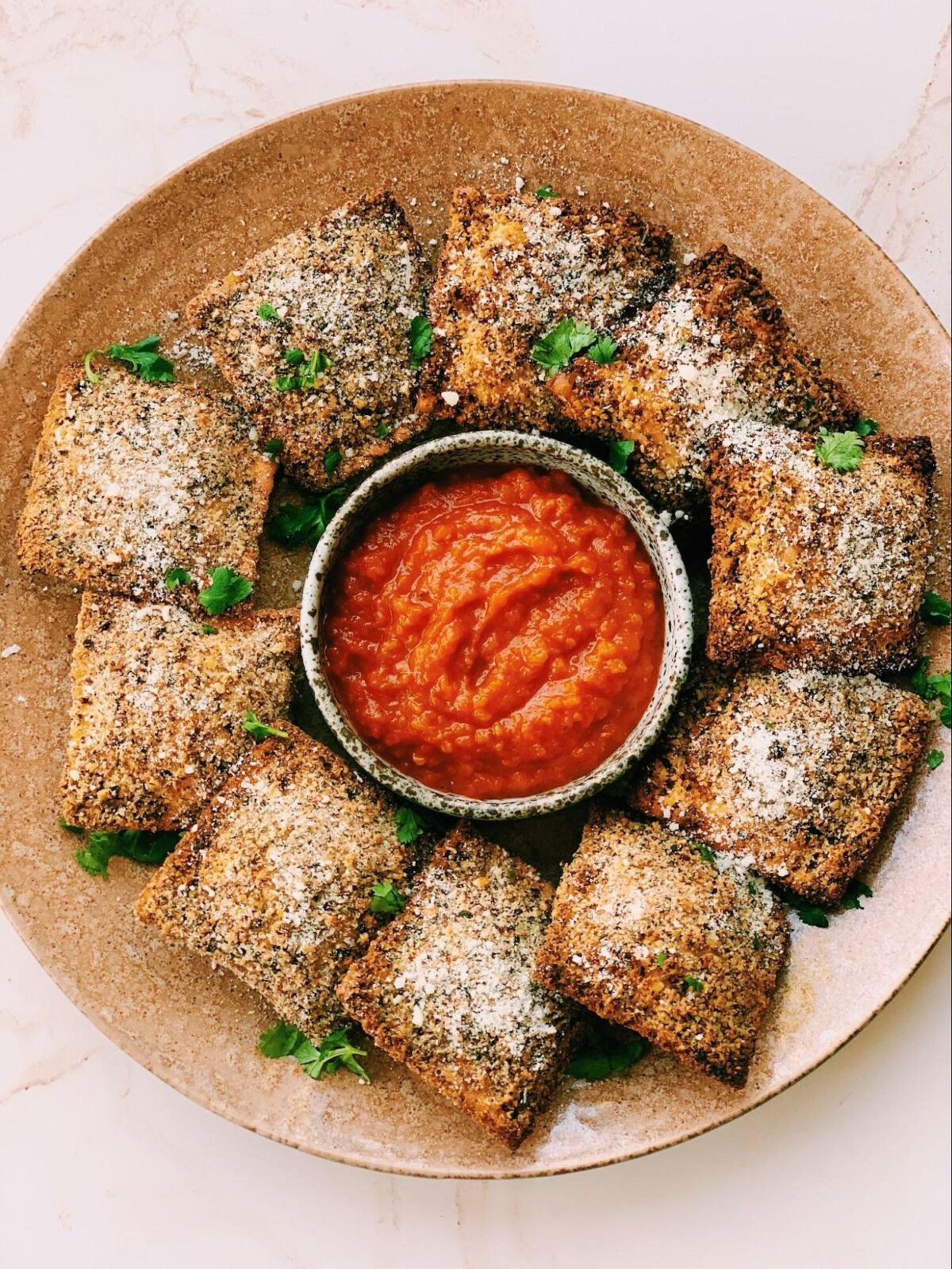 Air Fried Ravioli - Melissa's Healthy Kitchen