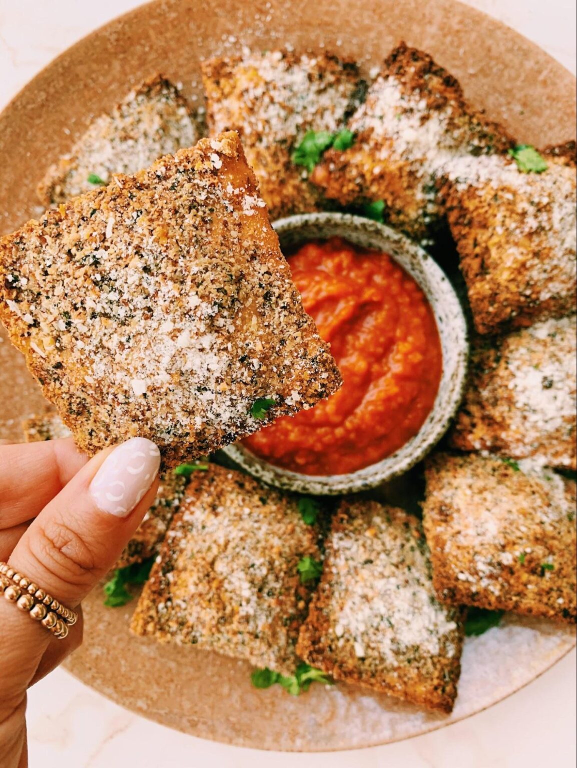 Air Fried Ravioli - Melissa's Healthy Kitchen