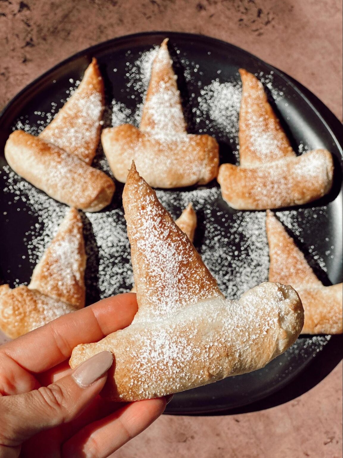 Air Fryer Crescent Roll Witch Hats - Melissa's Healthy Kitchen