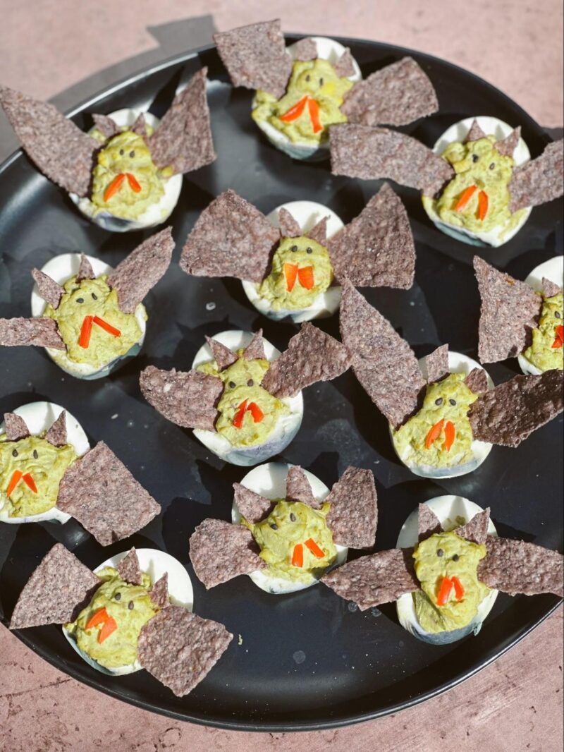 Spooky Bat Deviled Eggs - Melissa's Healthy Kitchen